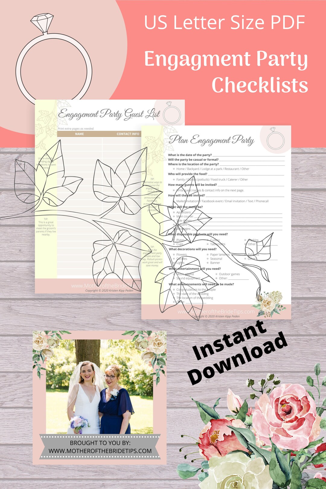 Engagement Party Planning Worksheets - Etsy