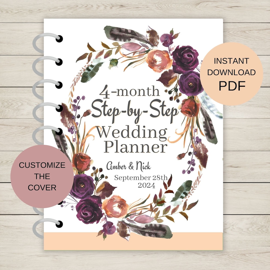 4-month Wedding Planner Printable Step-by-step Wedding Guide for Your ...
