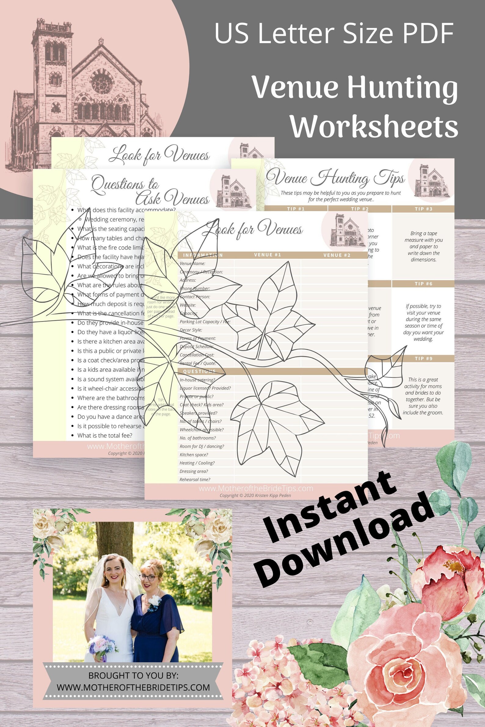 Wedding Venue Checklist Wedding Venue Comparison Wedding - Etsy