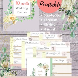 10-month Wedding Planner - Digital Wedding Planner Book 10 Months ...
