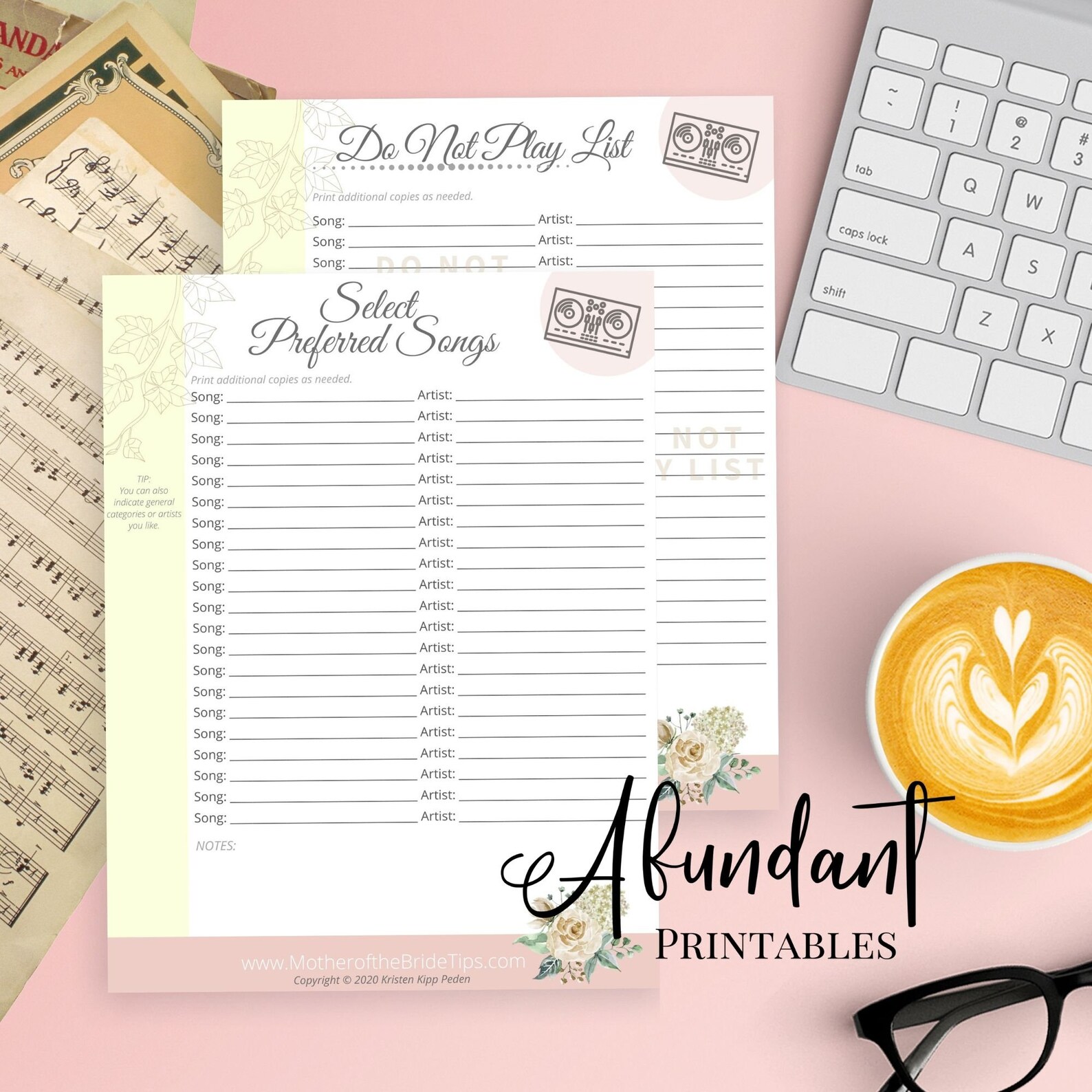 Wedding Music Checklist Bundle / Wedding Music Playlist / Wedding ...