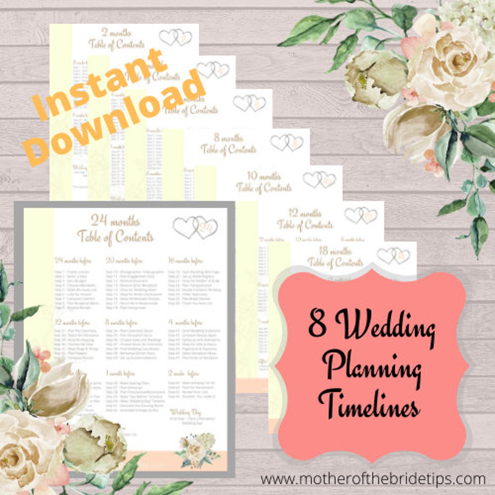 DIY Printable Wedding Planner PDF Download - Step by Step Wedding ...