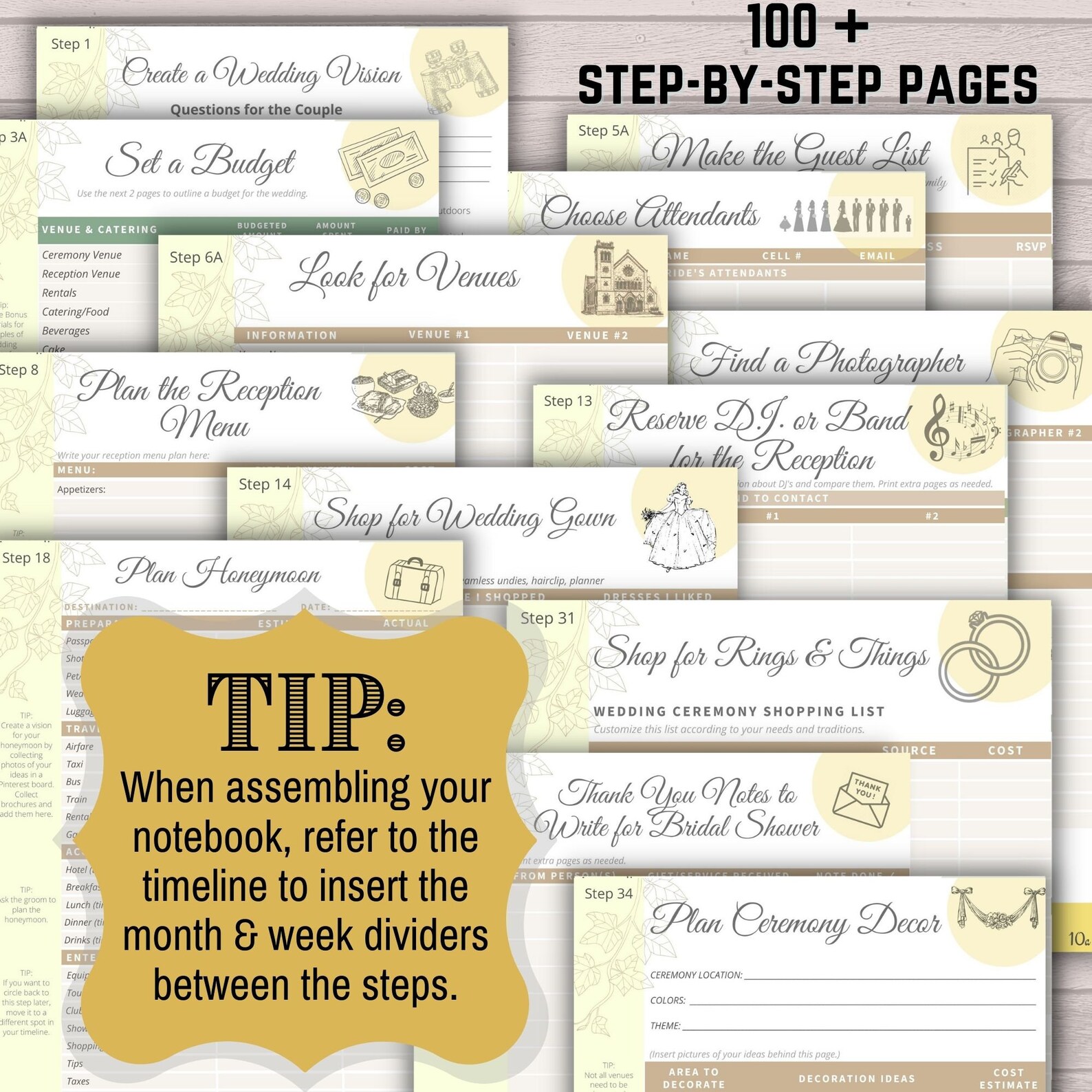 6-month Wedding Planner Printable Step-by-step Wedding Guide for a ...