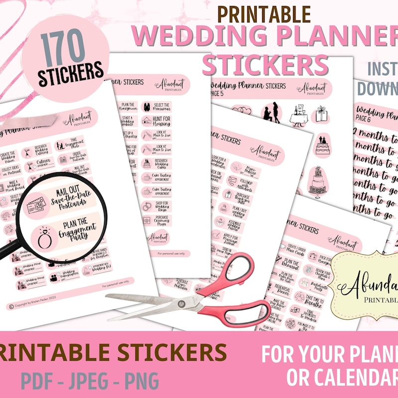 Wedding Stickers - Etsy