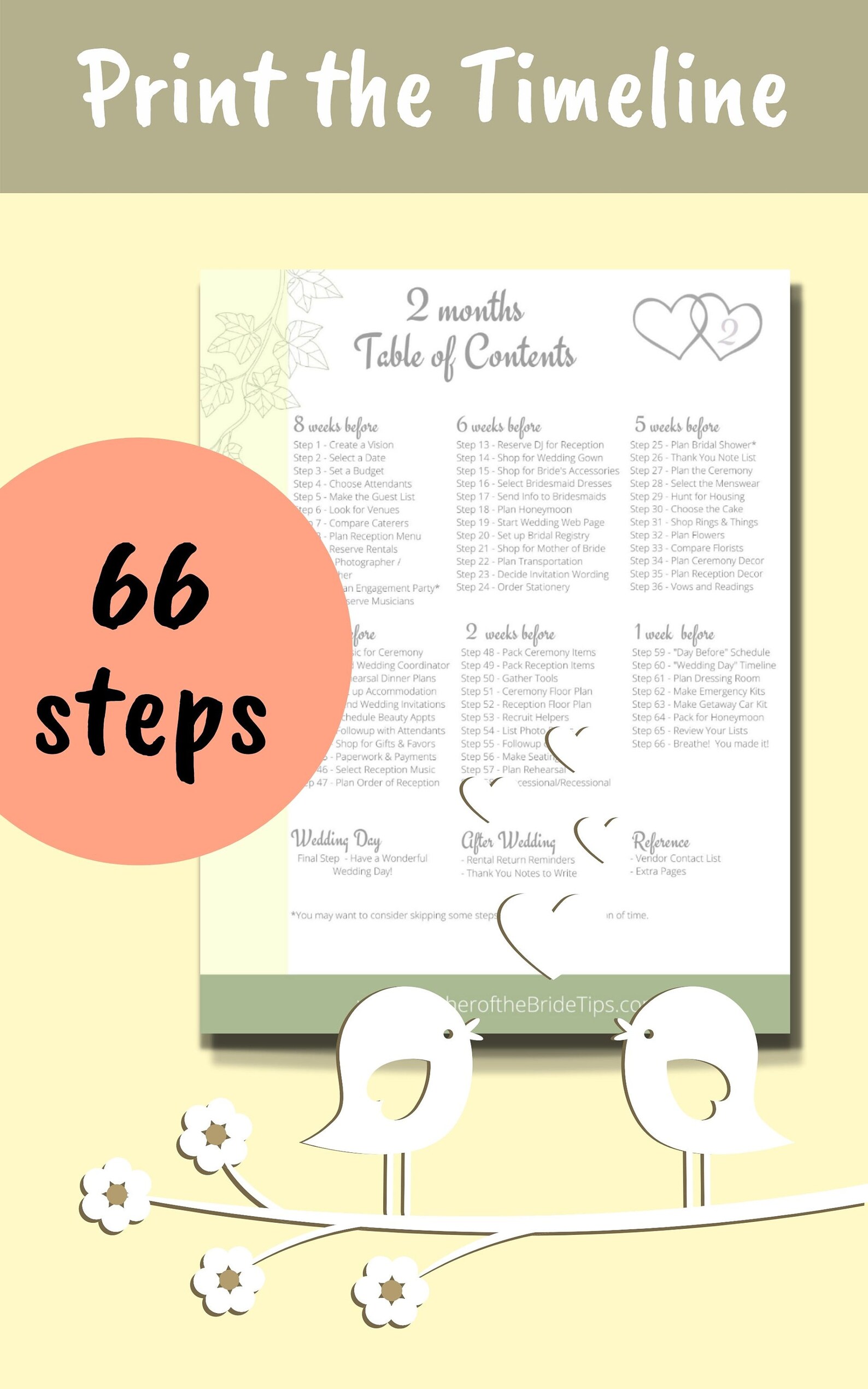 12-month Printable Wedding Planner PDF Download With Wedding Timeline ...