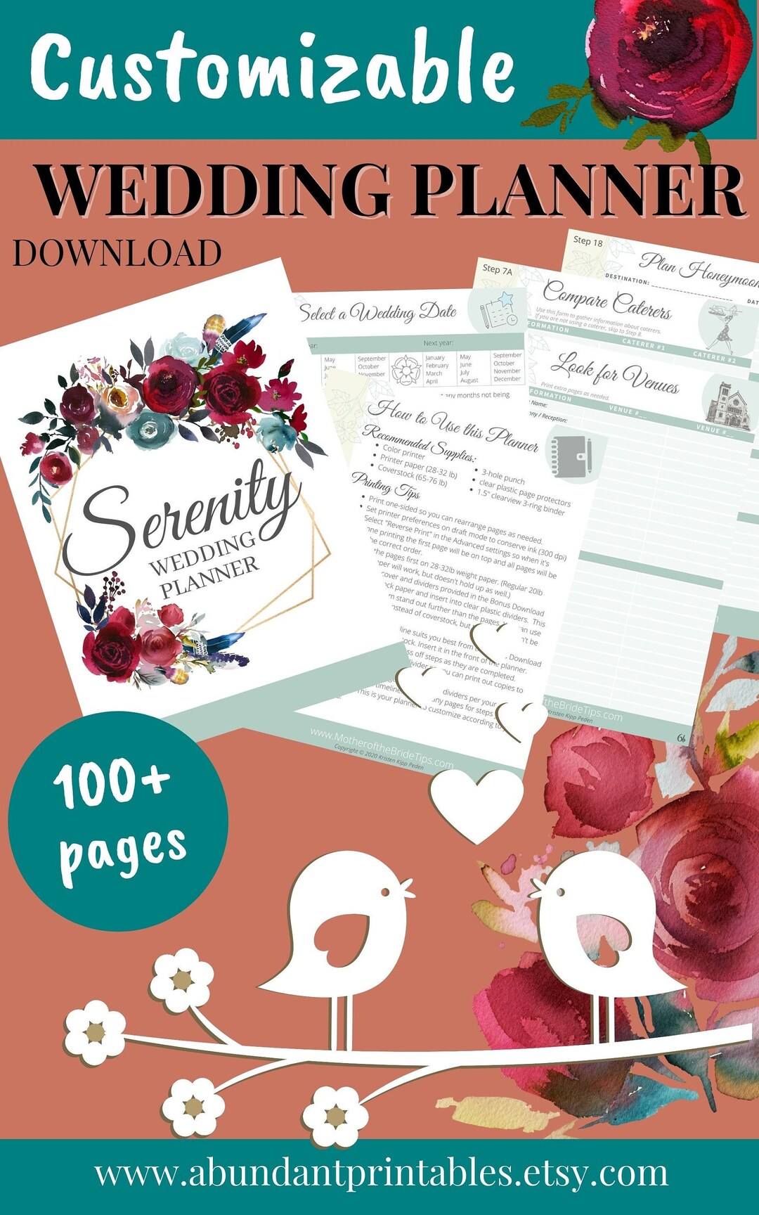 Wedding Planner Printable / Wedding Planning Book / Printable Wedding ...