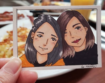 Personalized Trading Card With Copic Marker Background Color - Etsy