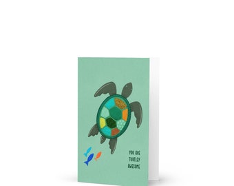 You Are Turtley Awesome Laser Cut Greeting Card - Etsy