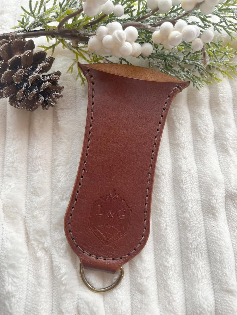 Monogrammed Leather Cast Iron Skillet Handle Cover - Etsy