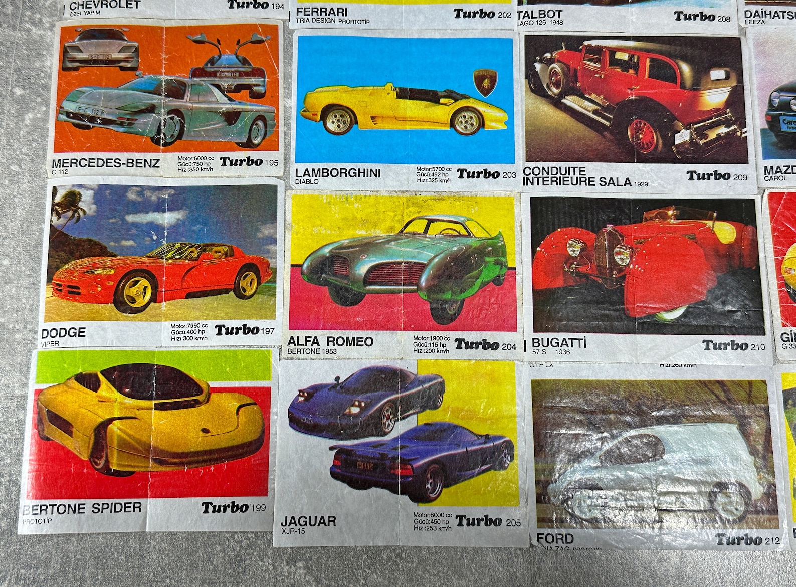 Vintage Turbo Car Bubble Gum Wrappers: 90s Collectible Series - Etsy