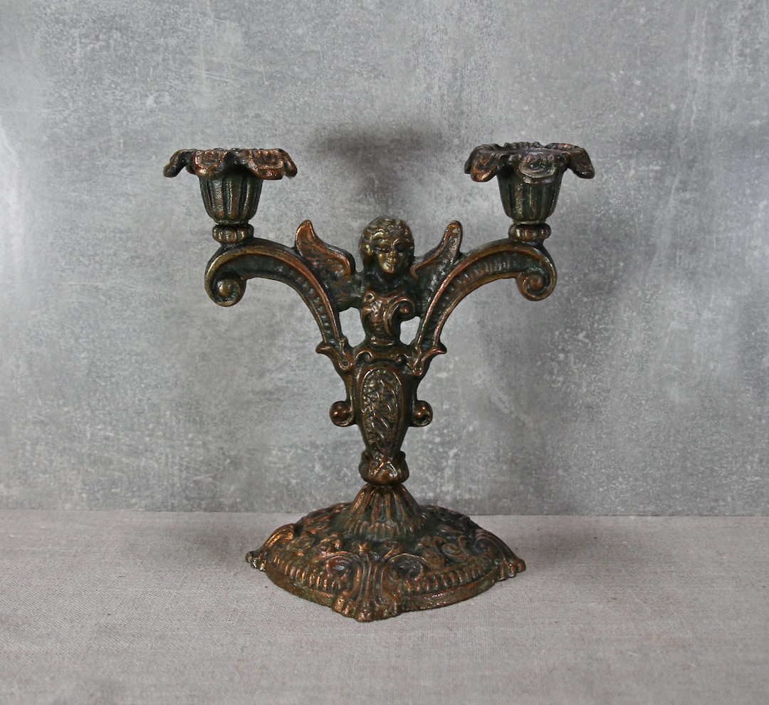 Antique Candlestick, Original Vintage Tabletop Candlestick for Gift ...