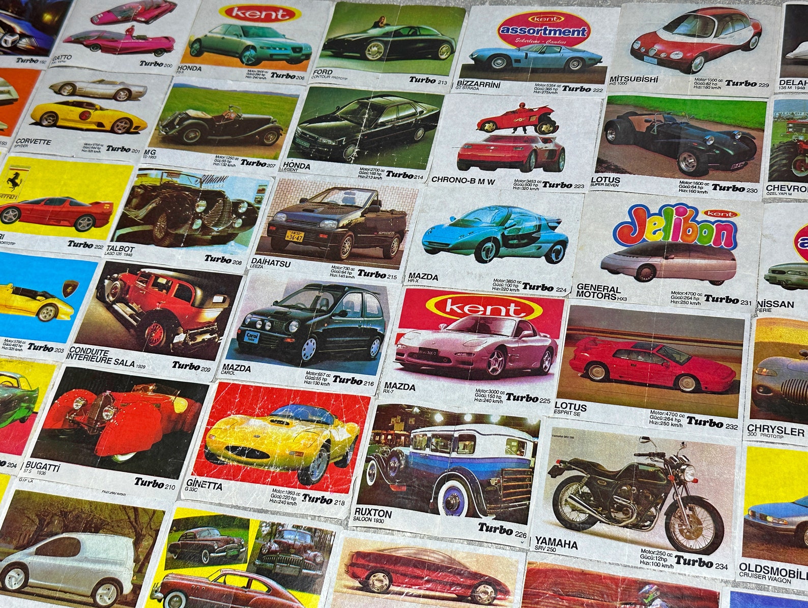Vintage Turbo Car Bubble Gum Wrappers: 90s Collectible Series - Etsy
