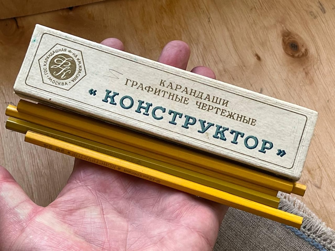 Vintage Graphite Pencils USSR 50s - Etsy