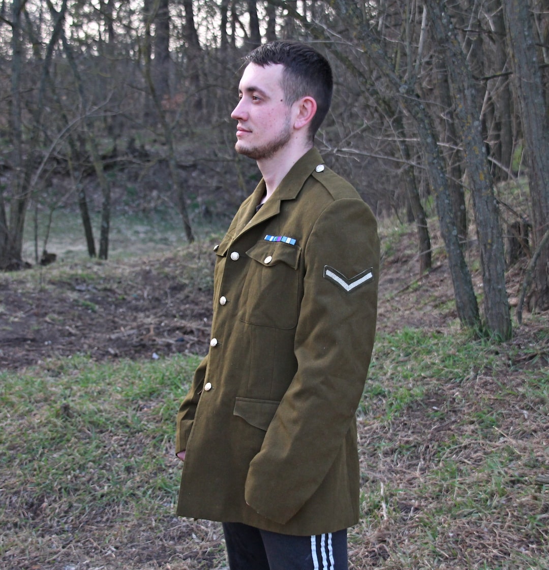 Vintage Wool Officer Tunic: Military Uniform Jacket - Etsy