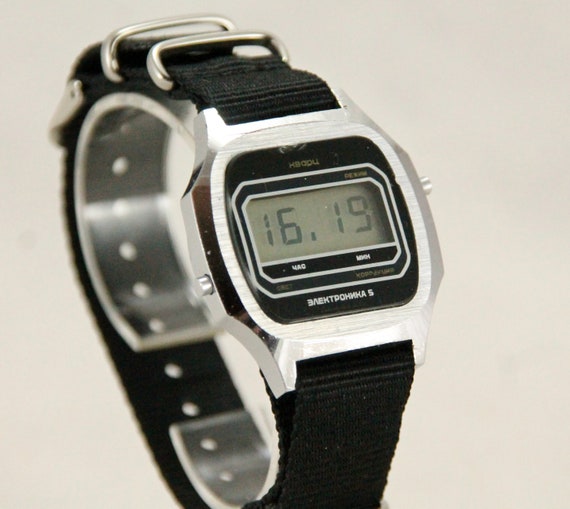 Soviet watch, Electronics 5, digital watch, vintage e… - Gem