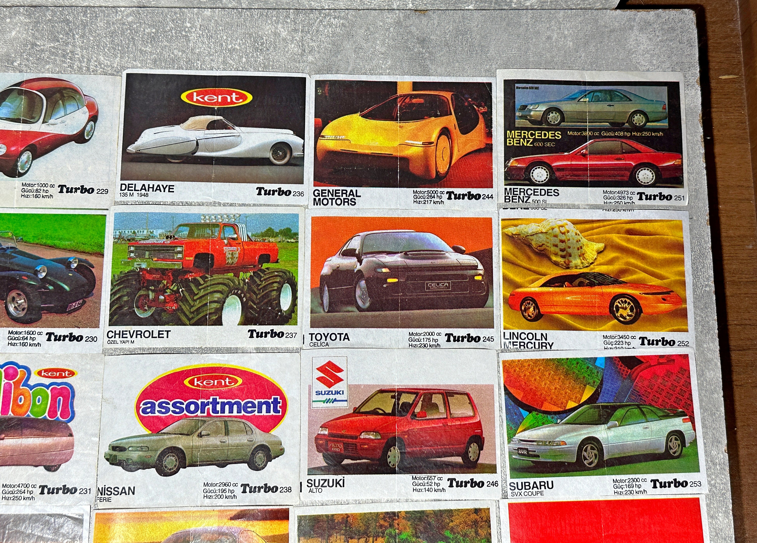 Vintage Turbo Car Bubble Gum Wrappers: 90s Collectible Series - Etsy