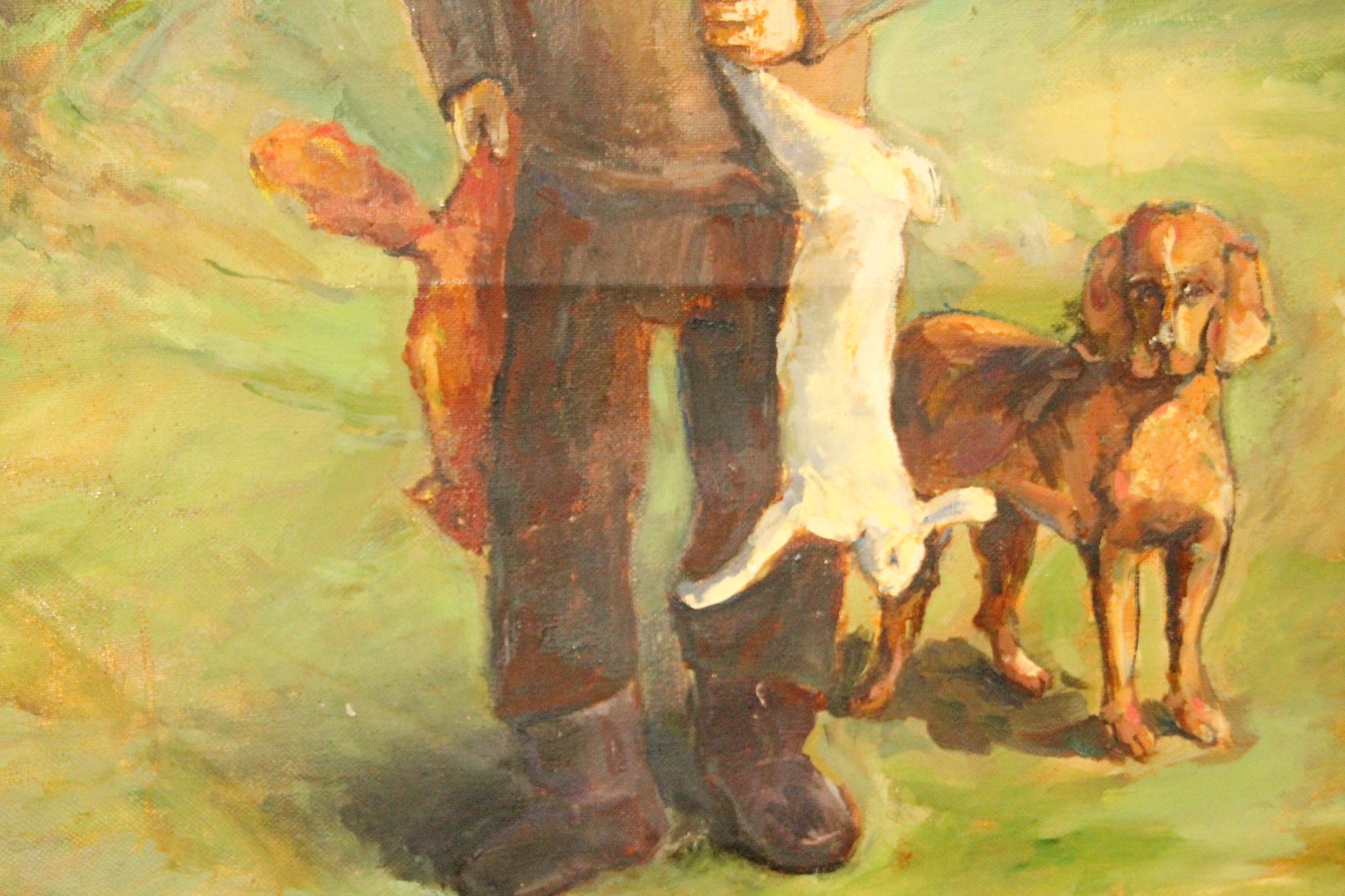 Vintage Oil Painting hunter Oil Painting on - Etsy