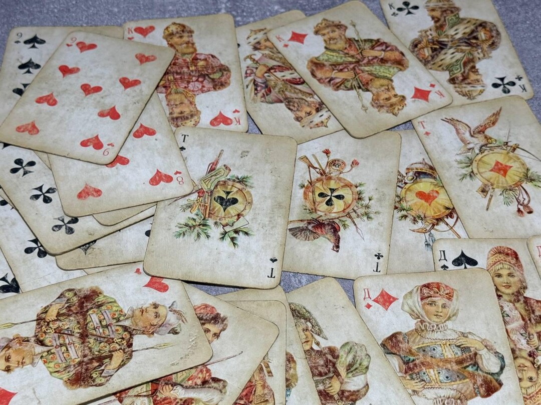 Vintage Soviet Playing Cards, Collectible Deck of 36 - Etsy