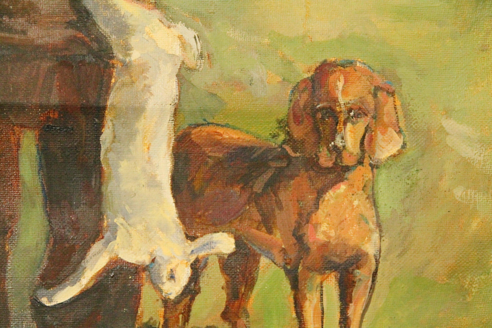 Vintage Oil Painting hunter Oil Painting on - Etsy