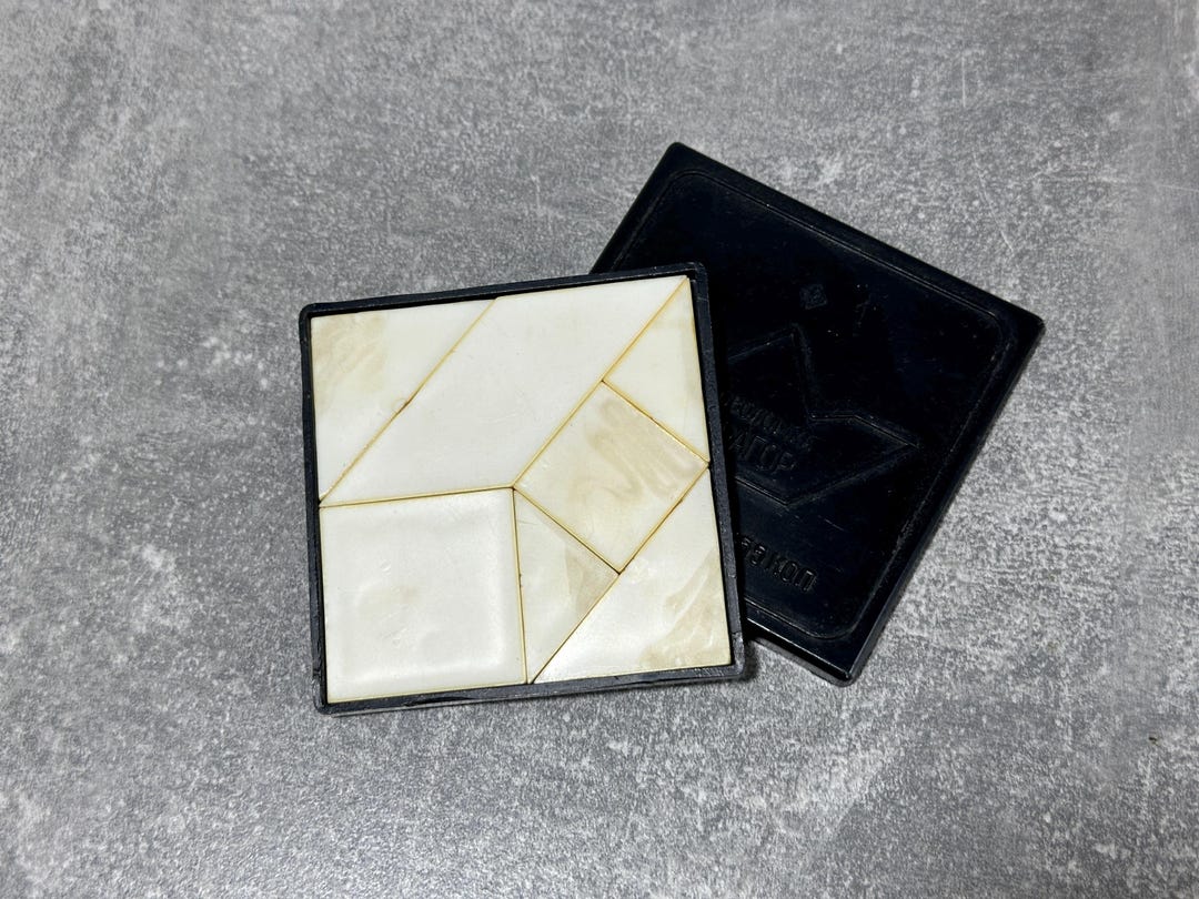 Vintage Soviet Plastic Puzzle Pythagoras Soviet Game Pocket Game For