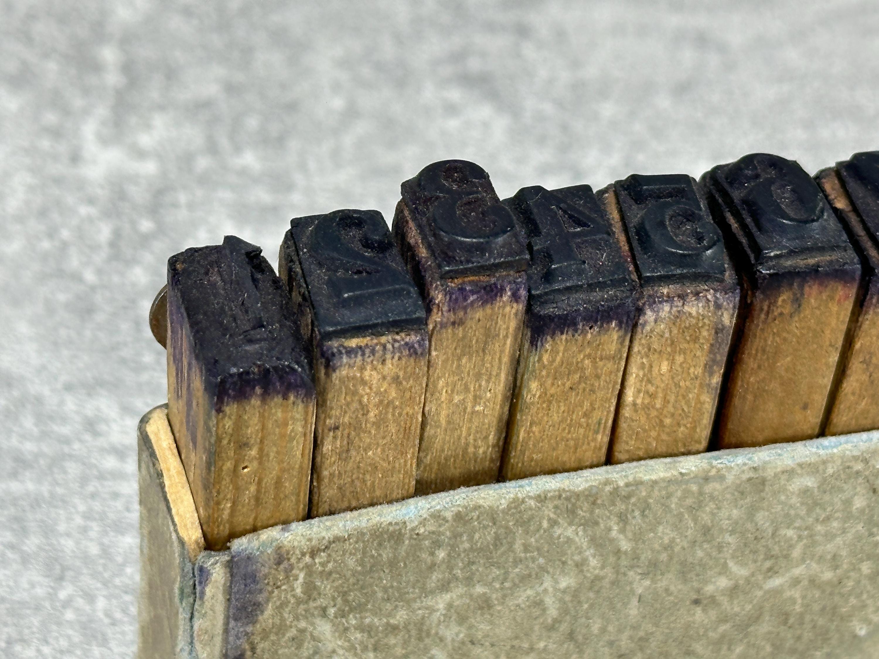 Vintage Small Wooden Stamp, Hand Made, Numbers From Zero to Nine - Etsy