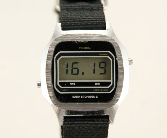 Soviet watch, Electronics 5, digital watch, vintage e… - Gem