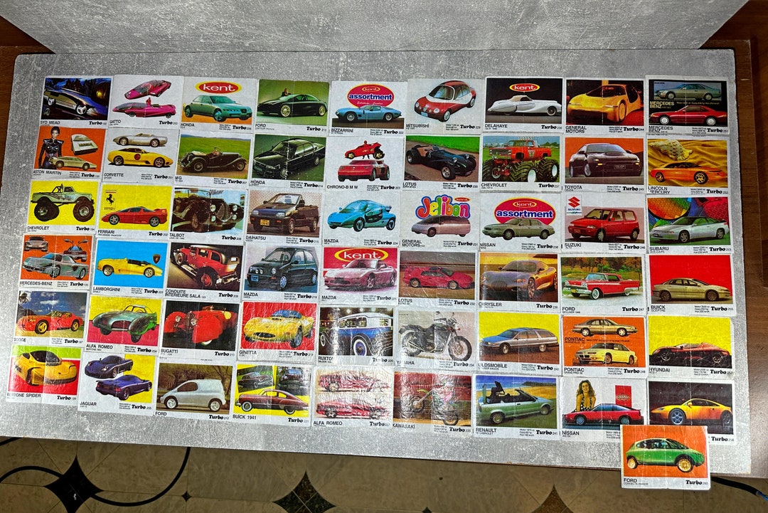 Vintage Bubble Gum Wrapper Turbo/ Retro Car/ Collectible Series Bubble ...