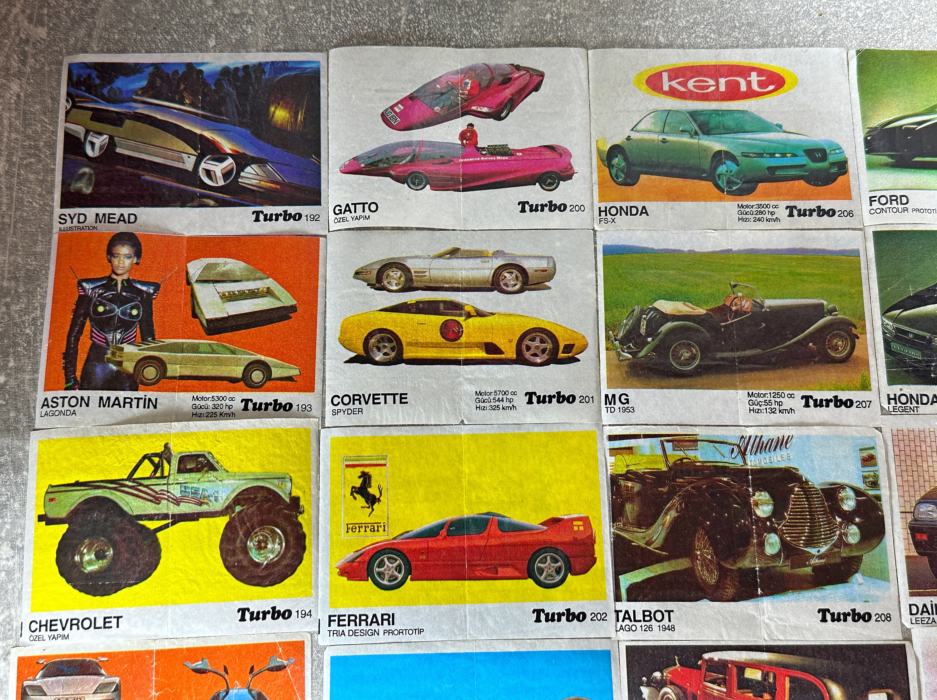 Vintage Turbo Car Bubble Gum Wrappers: 90s Collectible Series - Etsy