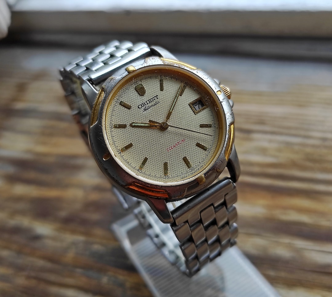 Japanese Watch Orient Titanium, Vintage Mechanical Men's Wristwatch ...