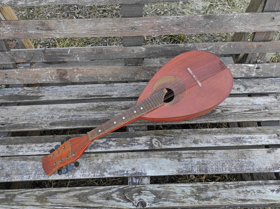 Vintage Mandalina/ National String Instrument/ Soviet/ Mandalina 8 ...