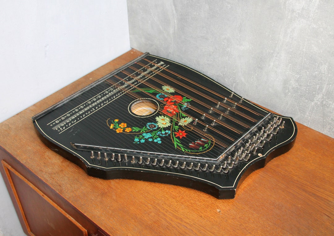 Zither Vintage Mandolin GDR, Rare Stringed Instrument ZITRA - Etsy