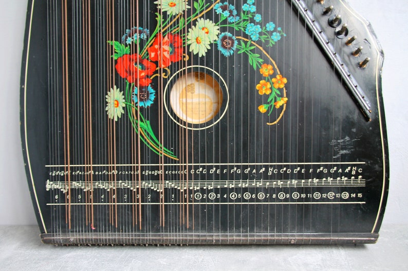 Zither Vintage Mandolin, GDR, Rare Stringed Instrument ZITRA - Etsy