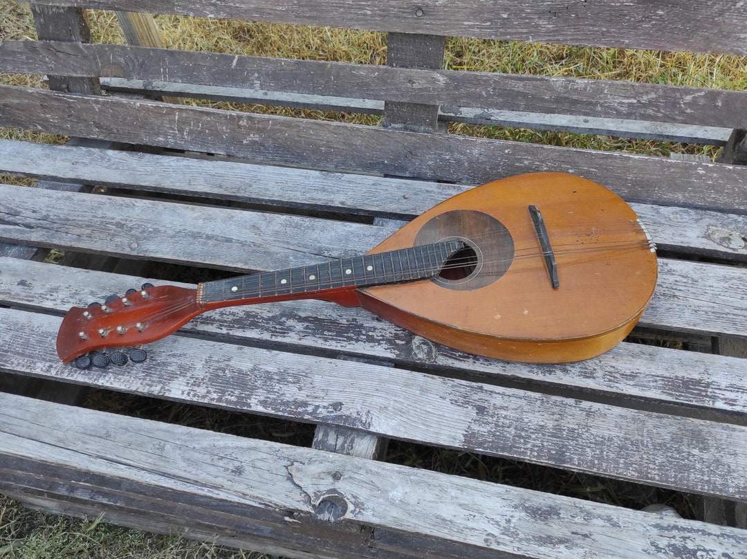Vintage Mandalina/ National String Instrument/ Soviet/ Mandalina 8 ...