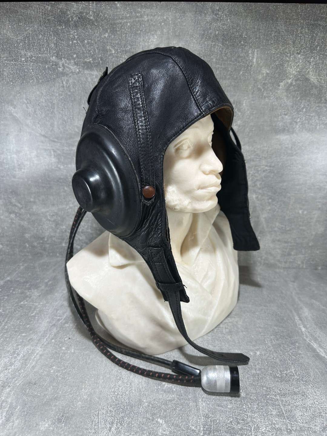 Soviet Leather Pilot Helmet, Vintage Aviation Helmet, Original, Made ...