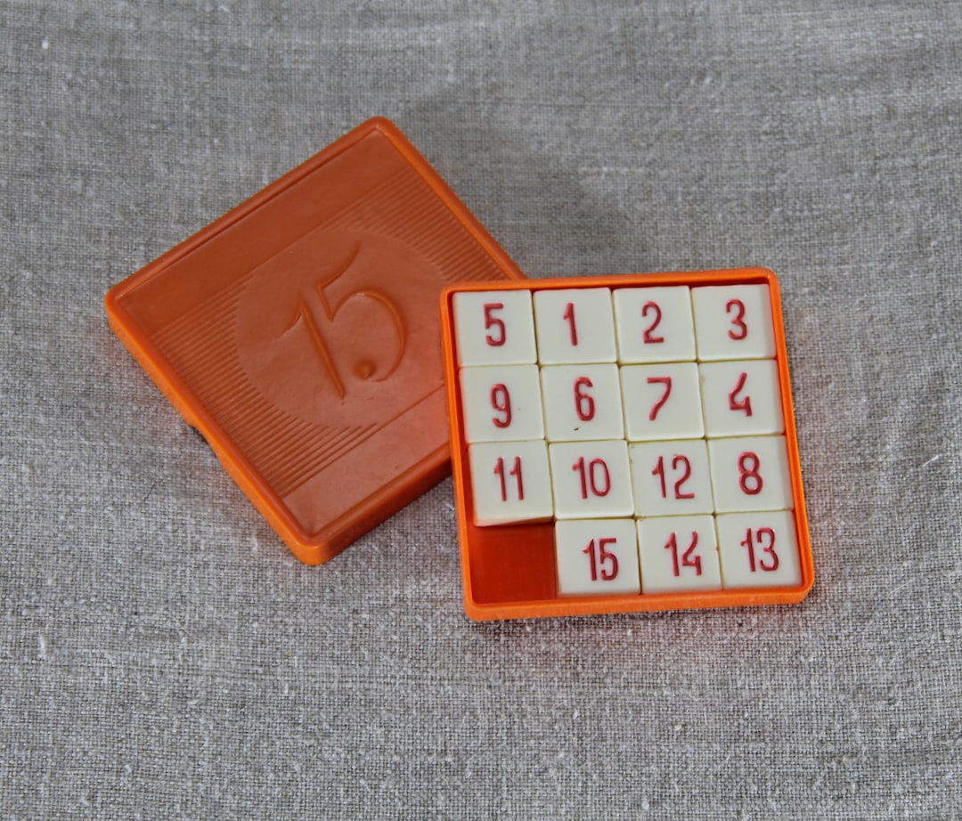 Vintage Soviet Plastic Puzzle, 15 Number Slide Game, Soviet Game ...