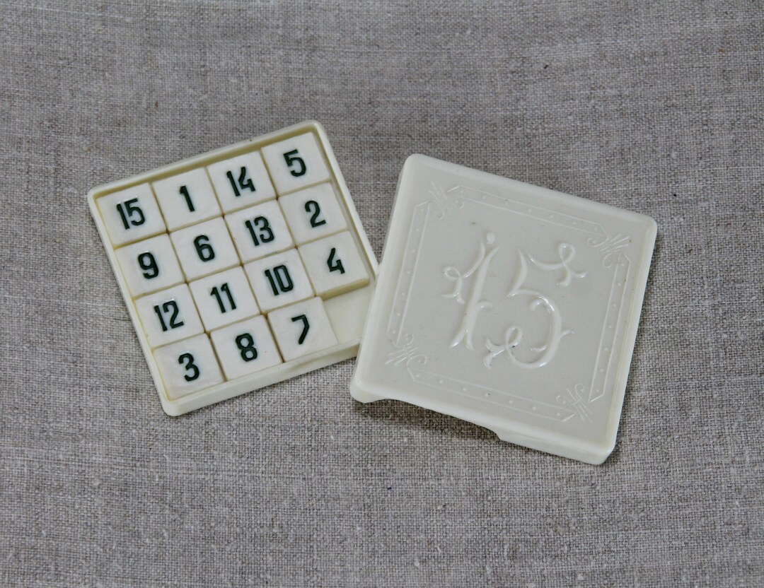 Vintage Soviet Plastic Puzzle, 15 Number Slide Game, Soviet Game ...