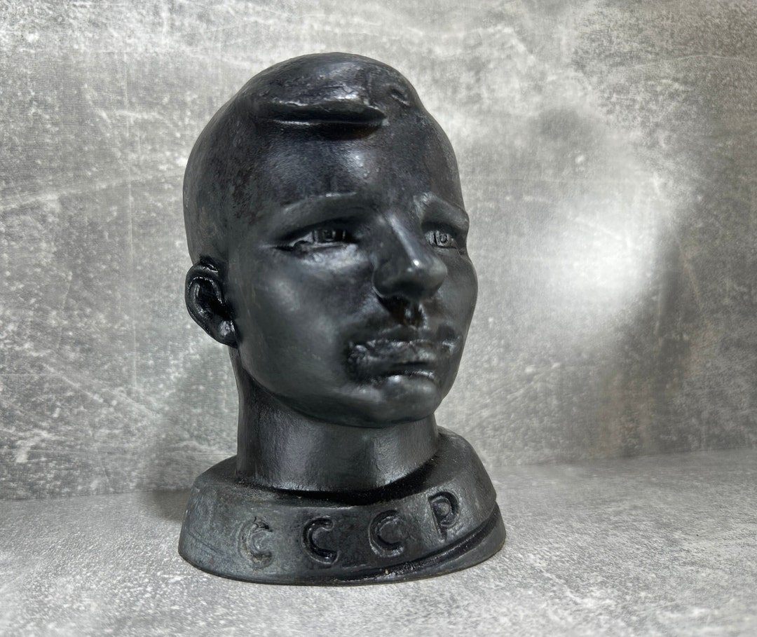 Vintage Yuri Gagarin Silumin Bust, Soviet Cosmonaut Figurine - Etsy