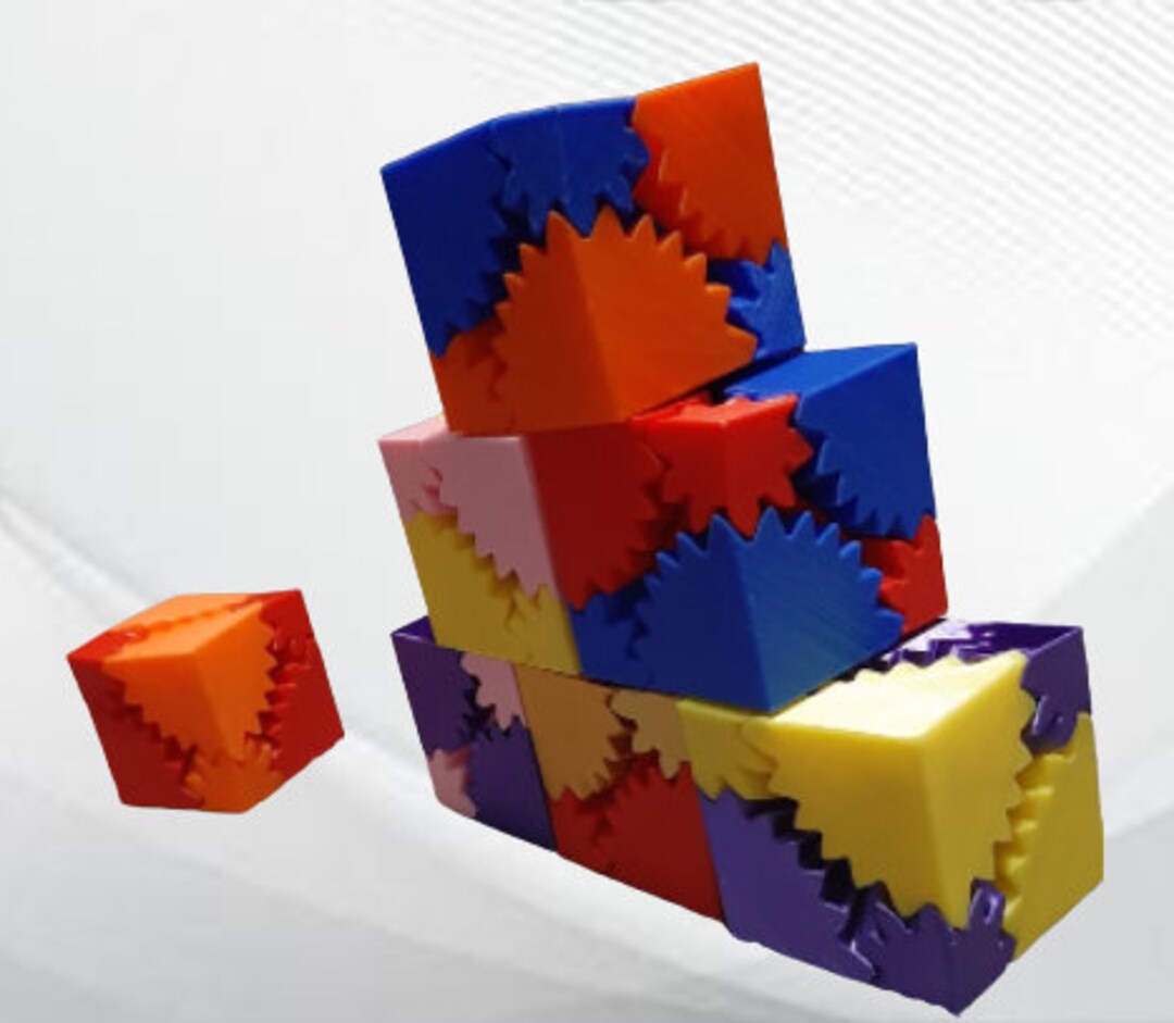 Spinning Cube Fidget Toy Stress Relief 3D Printed Fun - Etsy