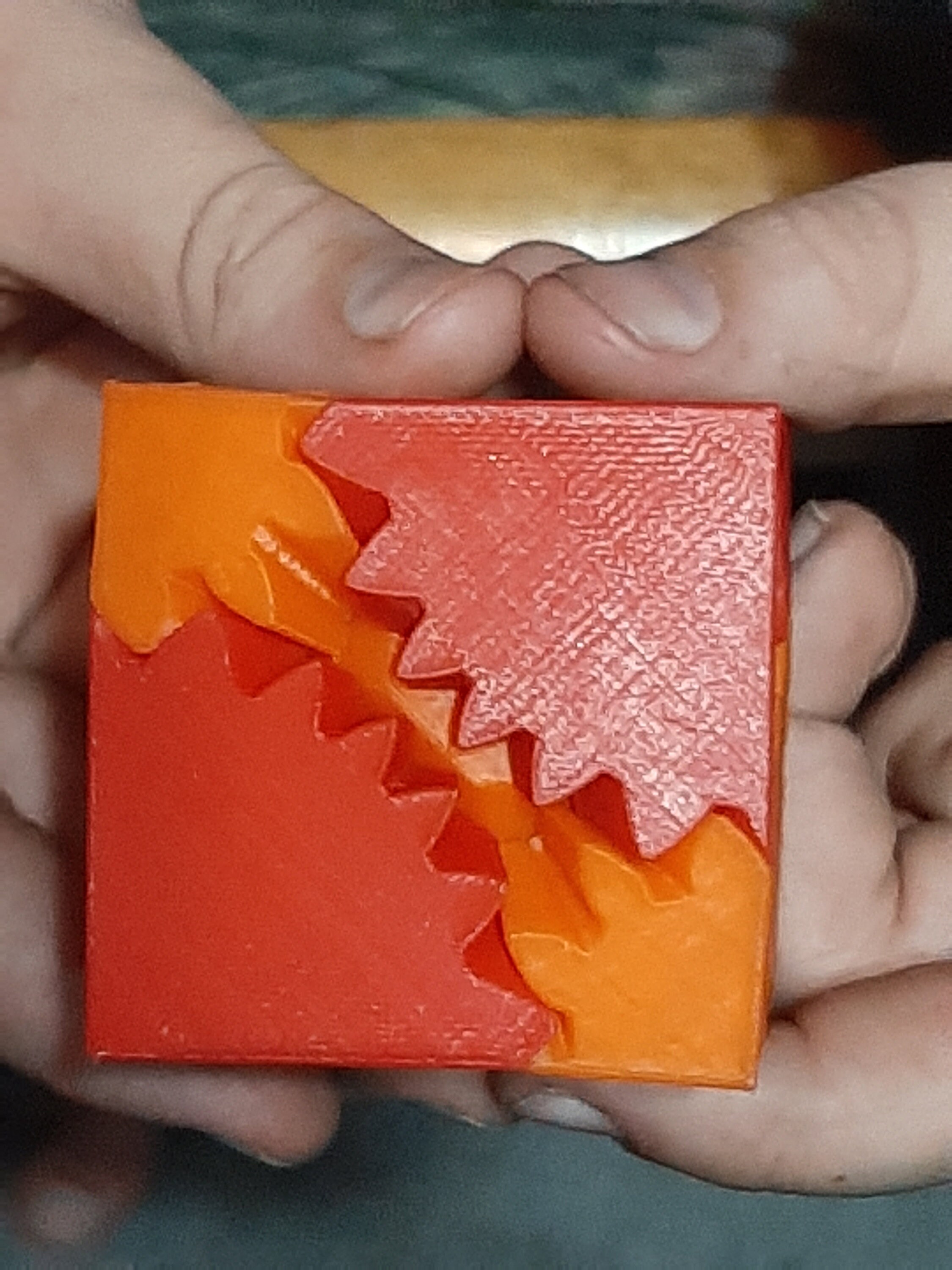 Spinning Cube Fidget Toy Stress Relief 3D Printed Fun Relaxing Multi ...