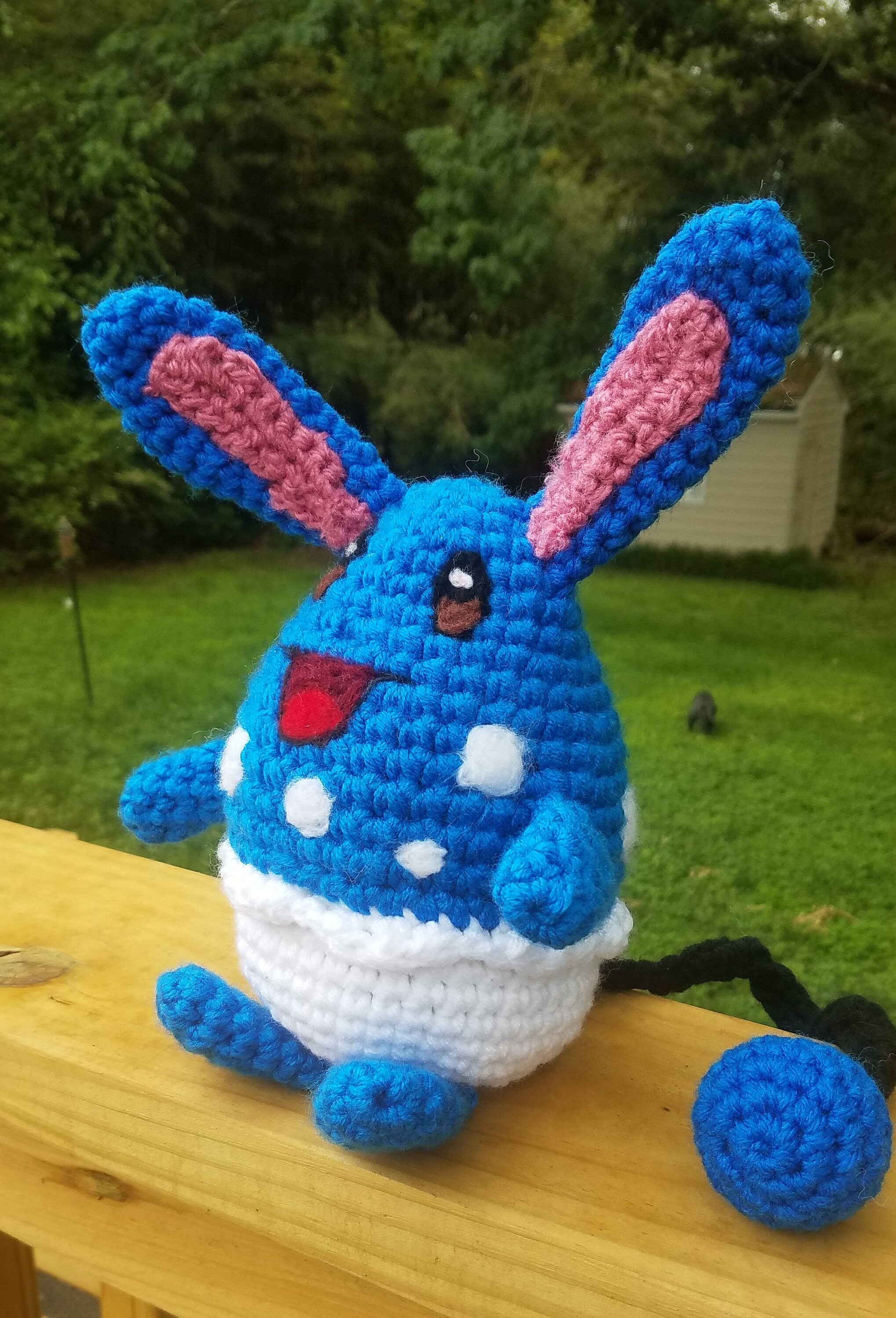 Crochet Azumarill Pokemon Plush Double Stitch | Etsy