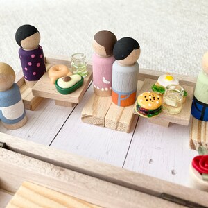 Peg People Restaurant Play Set, Travel Toy, Peg People, Peg Dolls, Peg ...