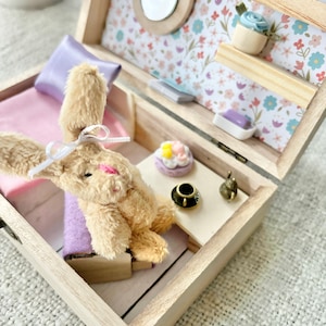 Bunny House Play Set, Travel Dollhouse in A Box, Gift for Girls - Etsy