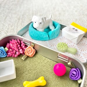 Pocket Pet, Toys in A Tin, Travel Toys for Kids, Miniature Dog Playset ...