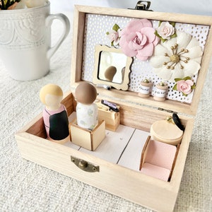 Salon Playset, Peg Doll Playset, Travel Toy, Girls Gift, - Etsy