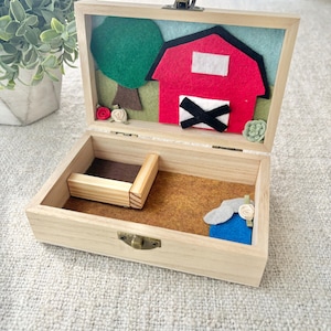 Farm Peg People Play Set, Barn Animals, Mini Travel Set, Gift for Kids ...