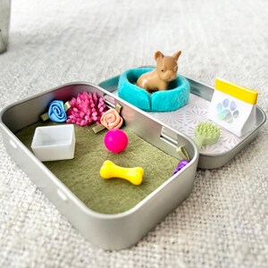 Pocket Pet, Toys in A Tin, Travel Toys for Kids, Miniature Dog Playset ...