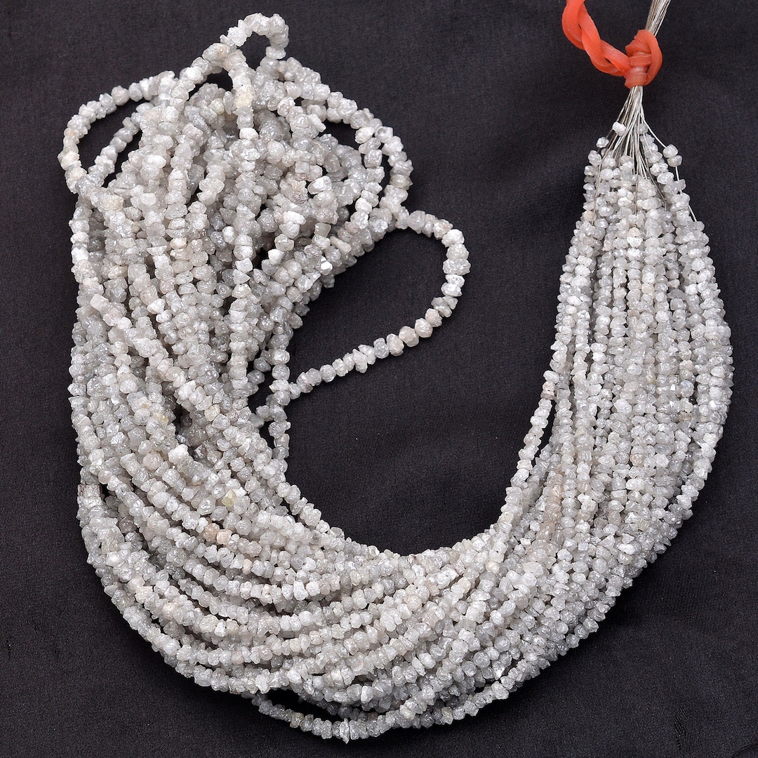 AAA Raw White Diamond Beads-diamond Nuggets Beads-2mm-3mm Diamond Beads ...