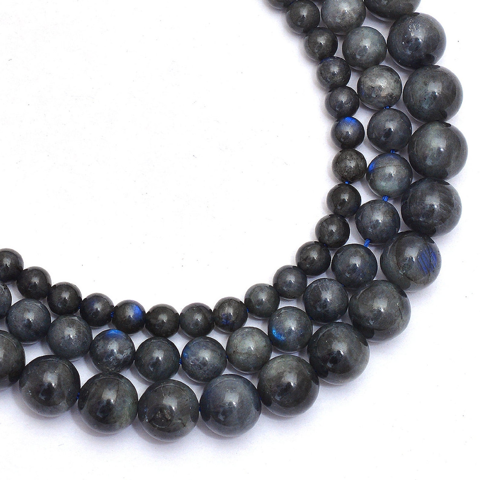 Gray Labradorite Beads Strand Labradorite Gemstone Fiery - Etsy