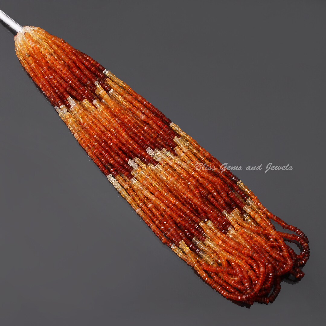 Top Quality Natural Mexican Fire Opal Rondelle Beads-3mm Fire Opal ...