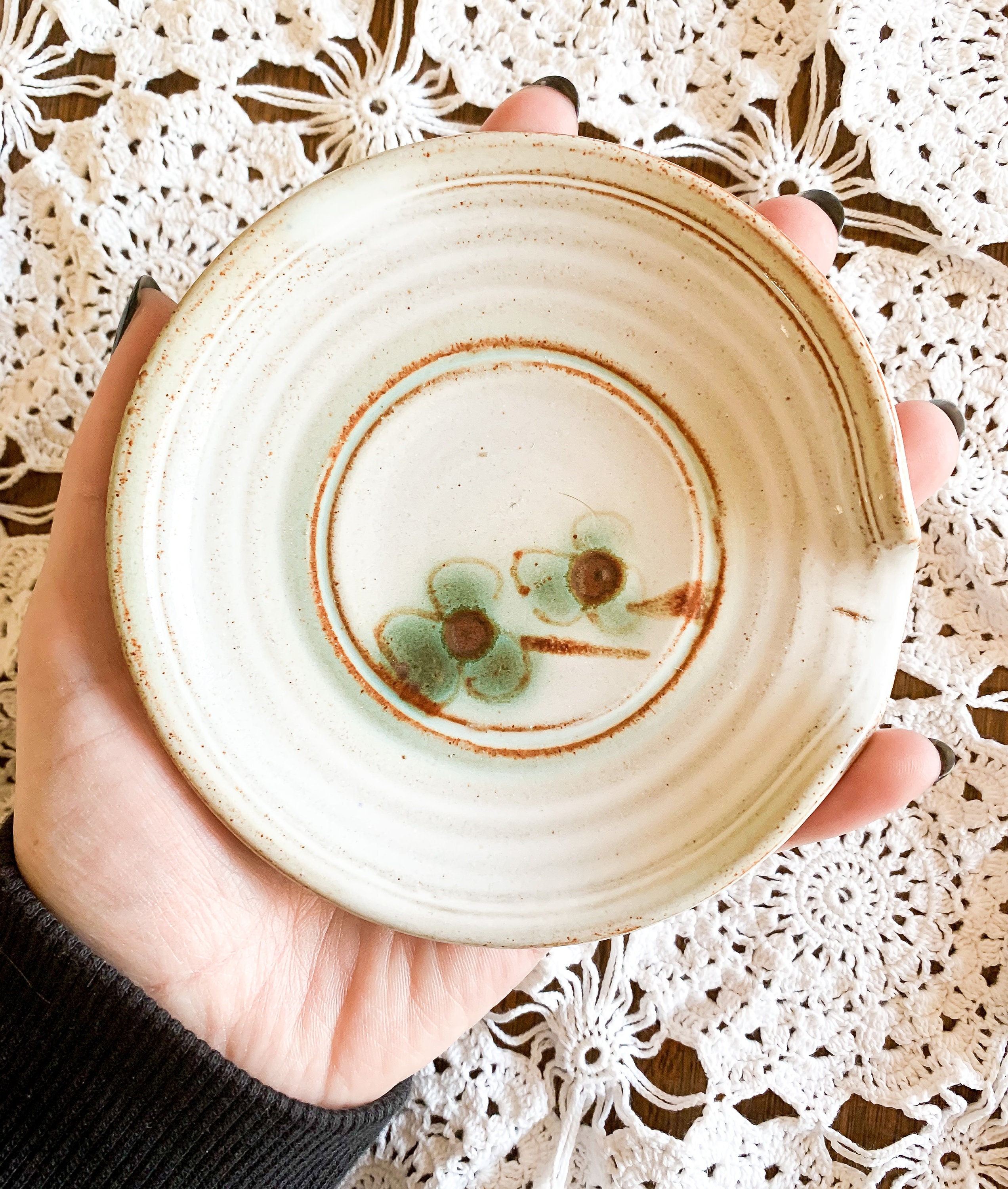 Natural Ceramic Trinket Dish / Decorative Plate / Vintage / | Etsy